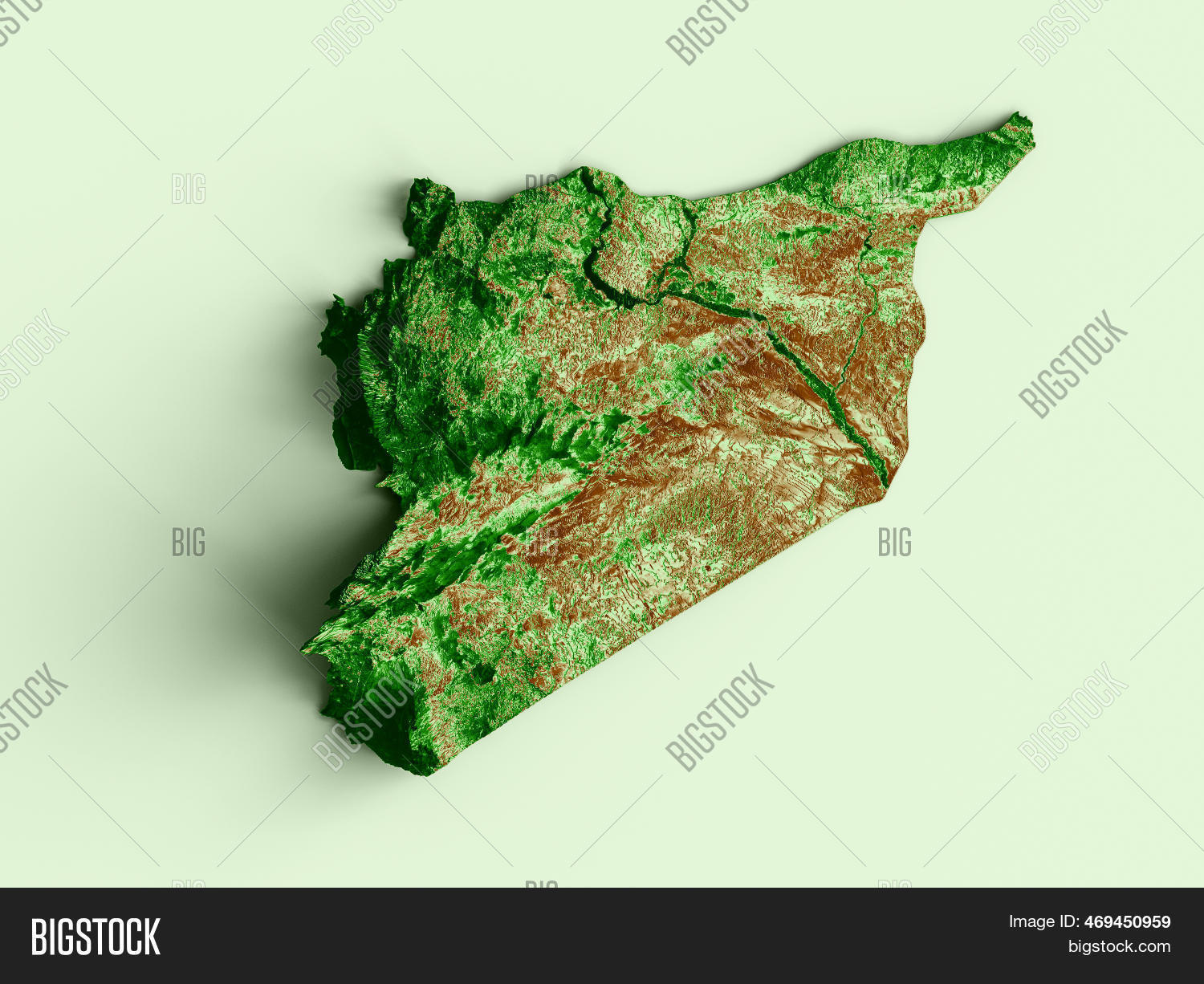 Syria Topographic Map Image & Photo (Free Trial) | Bigstock