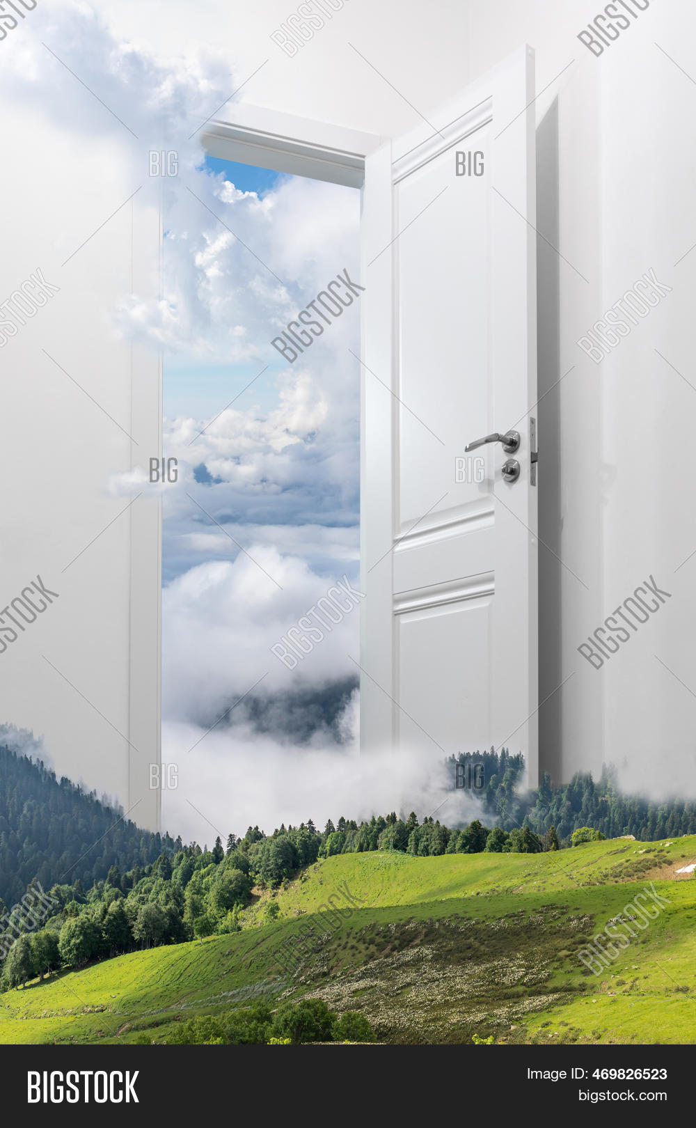 White Door Opening Image & Photo (Free Trial) | Bigstock