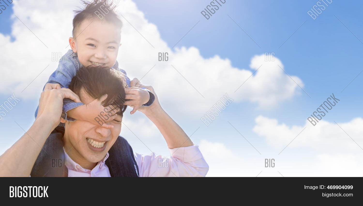 Happy Father Carrying Image & Photo (Free Trial) | Bigstock