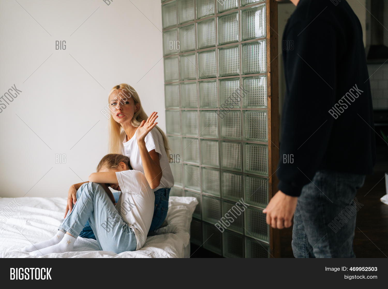 Portrait Scared Mother Image And Photo Free Trial Bigstock