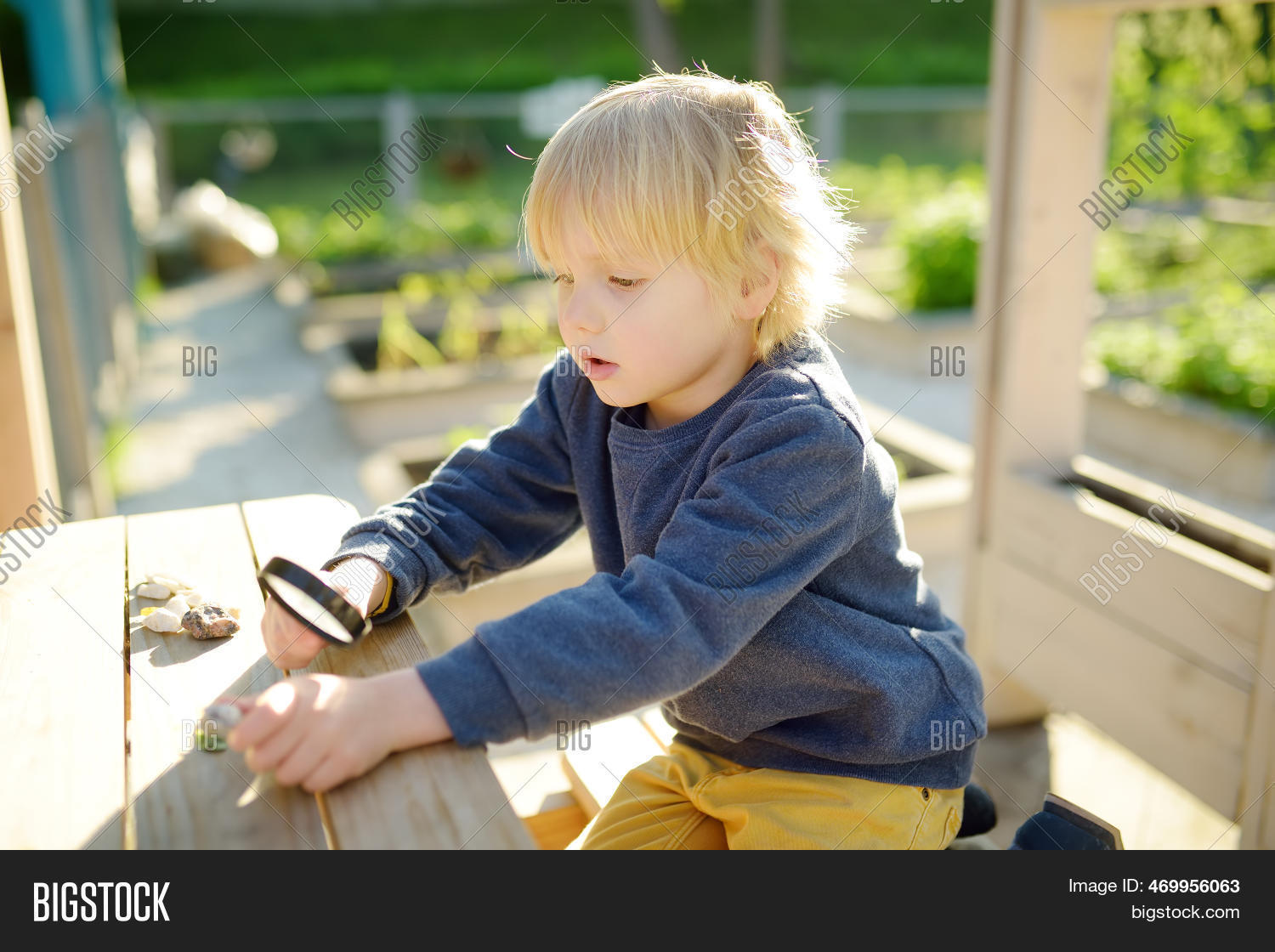 Child Playing Pebbles Image & Photo (Free Trial) | Bigstock