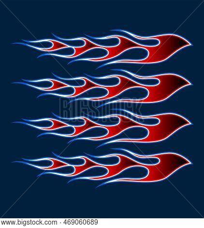 Red Blue Flames On Vector & Photo (Free Trial) | Bigstock