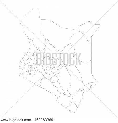 Kenya Political Map Vector & Photo (Free Trial) | Bigstock