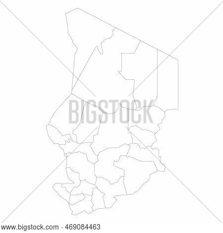 Chad Political Map Vector & Photo (Free Trial) | Bigstock