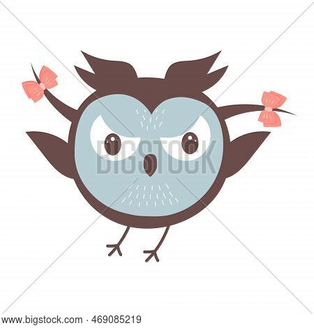 Cute Funny Angry Owl Vector & Photo (Free Trial) | Bigstock