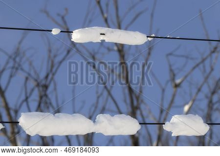 Electrical Wires Snow. Image & Photo (Free Trial) | Bigstock
