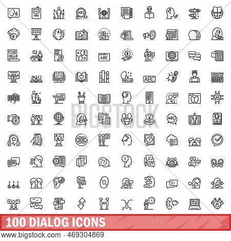 100 Dialog Icons Set Vector & Photo (Free Trial) | Bigstock
