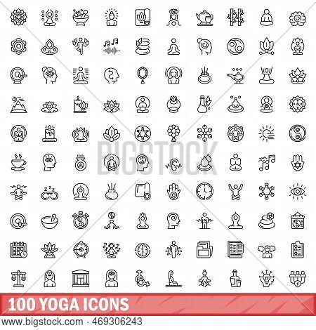 100 Yoga Icons Set. Vector & Photo (Free Trial) | Bigstock