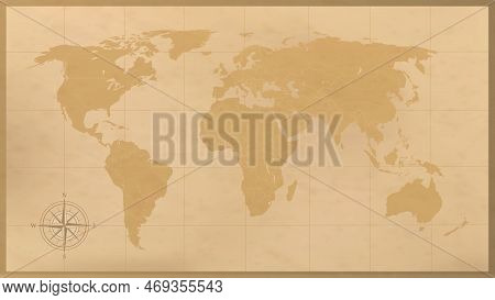 Vintage Old World Map Vector & Photo (Free Trial) | Bigstock