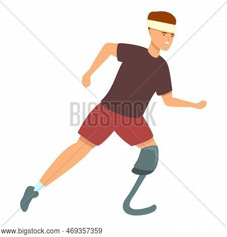 Disabled Running Vector & Photo (Free Trial) | Bigstock