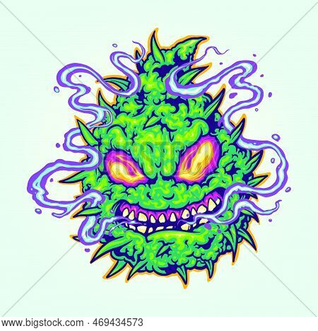Monster Cannabis Vector & Photo (Free Trial) | Bigstock