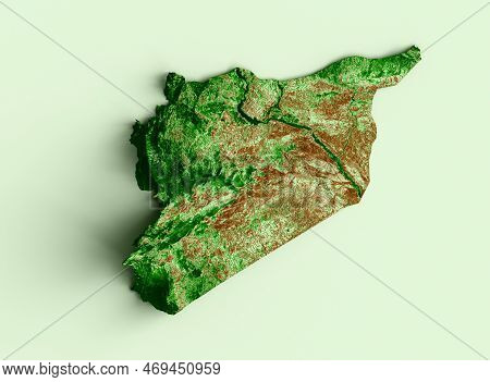 Syria Topographic Map Image & Photo (Free Trial) | Bigstock