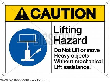 Caution Lifting Vector & Photo (Free Trial) | Bigstock