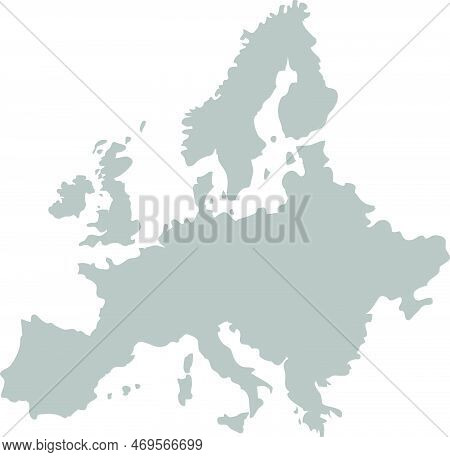 Map Europe Gray. Map Vector & Photo (Free Trial) | Bigstock