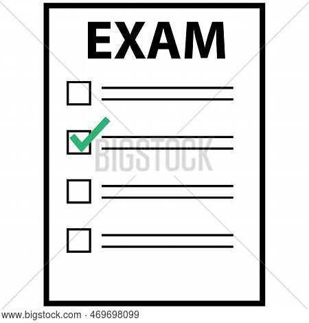 Exam Paper Icon On Vector & Photo (Free Trial) | Bigstock