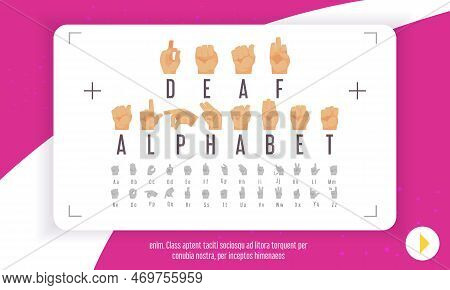 Deaf Alphabet Poster Vector & Photo (Free Trial) | Bigstock