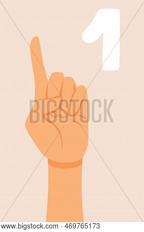 Hand Showing One Vector & Photo (Free Trial) | Bigstock
