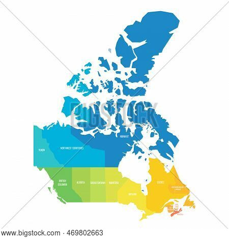Canada Political Map Vector & Photo (Free Trial) | Bigstock