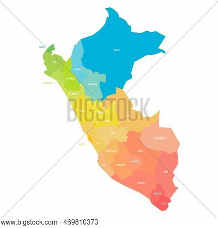 Peru Political Map Vector & Photo (Free Trial) | Bigstock
