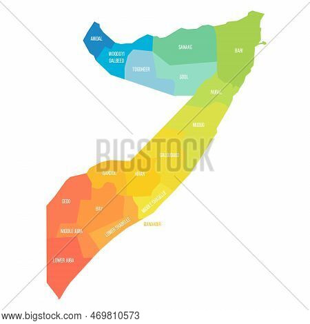 Somalia Political Map Vector & Photo (Free Trial) | Bigstock