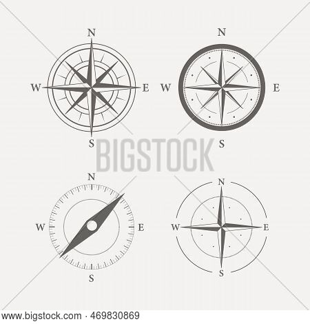 Vintage Compass Vector & Photo (Free Trial) | Bigstock