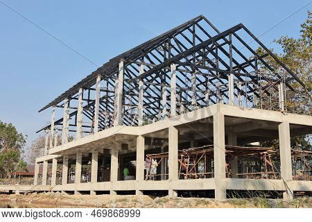 Steel Roof Structure. Image & Photo (Free Trial) | Bigstock