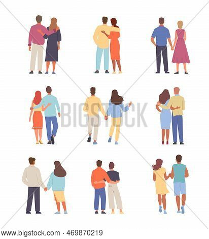 Back View Couples. Vector & Photo (Free Trial) | Bigstock