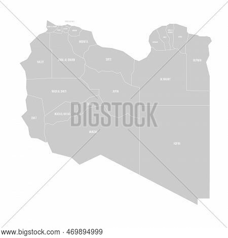Libya Political Map Vector & Photo (Free Trial) | Bigstock