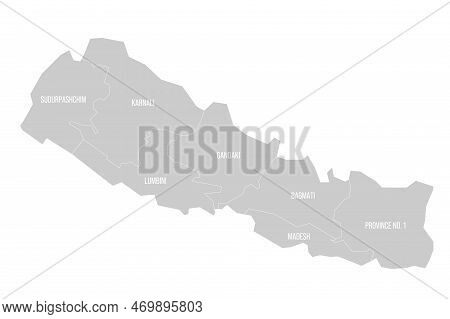 Nepal Political Map Vector & Photo (Free Trial) | Bigstock