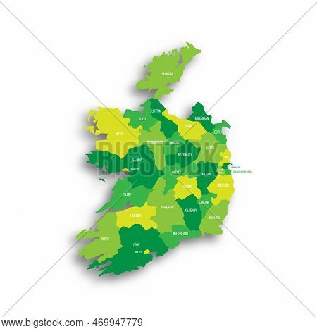 Ireland Political Map Vector & Photo (Free Trial) | Bigstock
