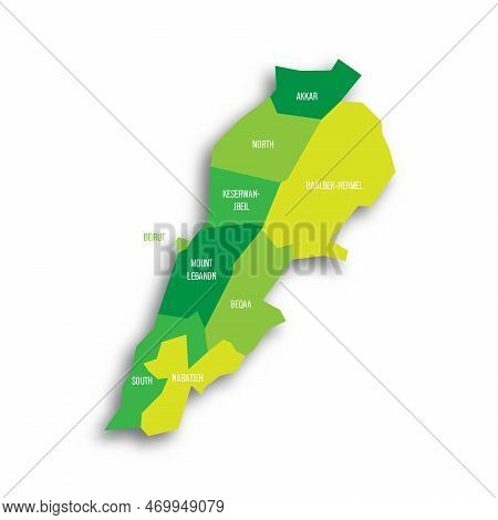 Lebanon Political Map Vector & Photo (Free Trial) | Bigstock