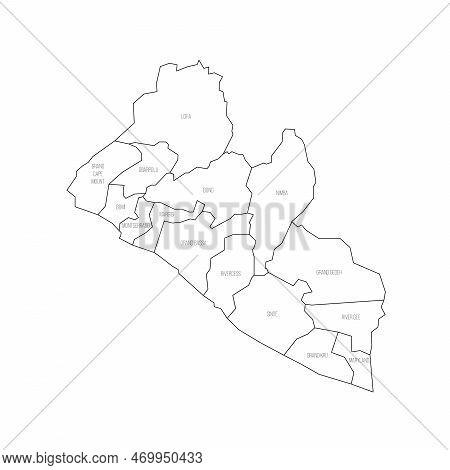Liberia Political Map Vector & Photo (Free Trial) | Bigstock