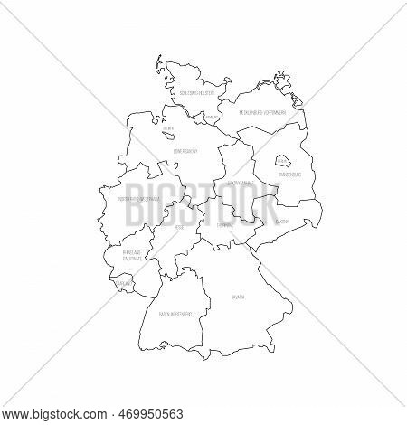 Germany Political Map Vector & Photo (Free Trial) | Bigstock