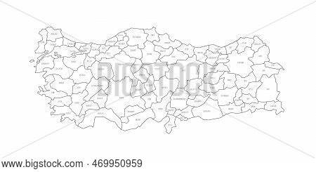 Turkey Political Map Vector & Photo (Free Trial) | Bigstock