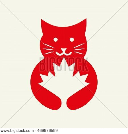 Cat Maple Logo Vector & Photo (Free Trial) | Bigstock