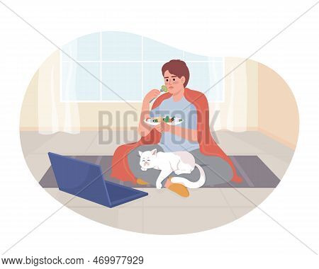 Binge Watching Tv Vector & Photo (Free Trial) | Bigstock