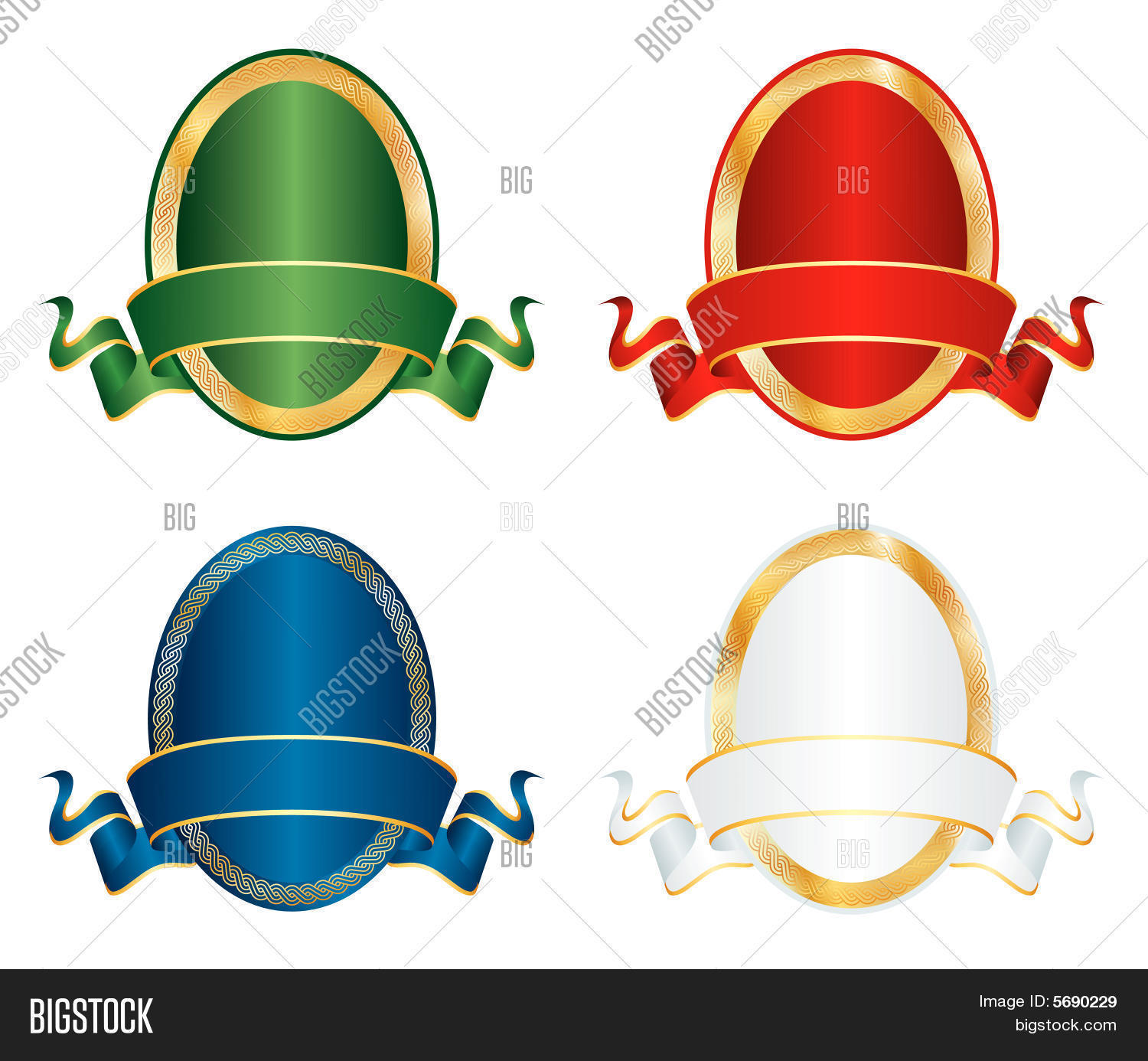 Four Color Oval Vector & Photo (Free Trial) | Bigstock