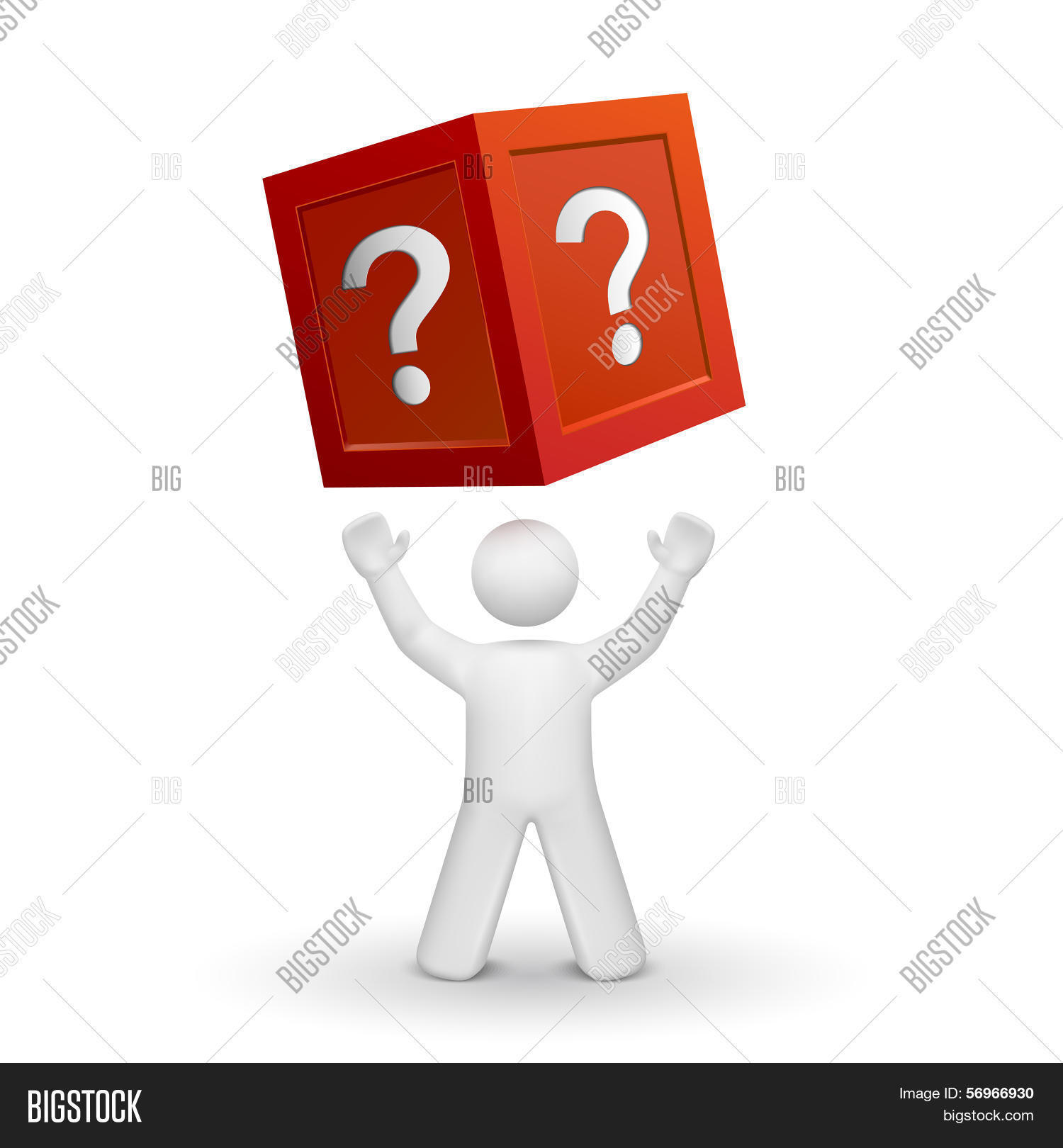 3D Person Looking Box Vector & Photo (Free Trial) | Bigstock