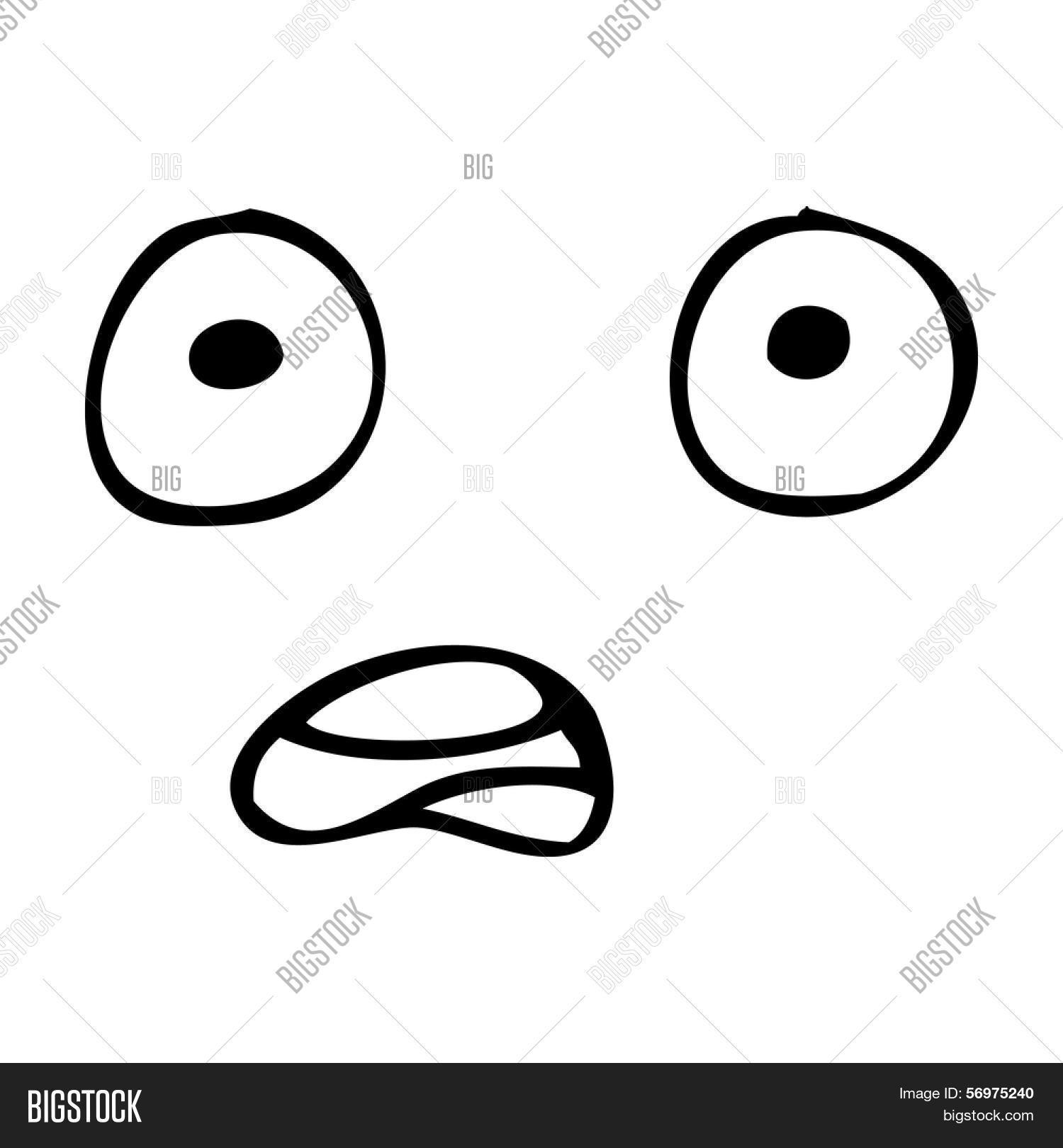 Shocked Cartoon Face Vector & Photo (Free Trial) | Bigstock