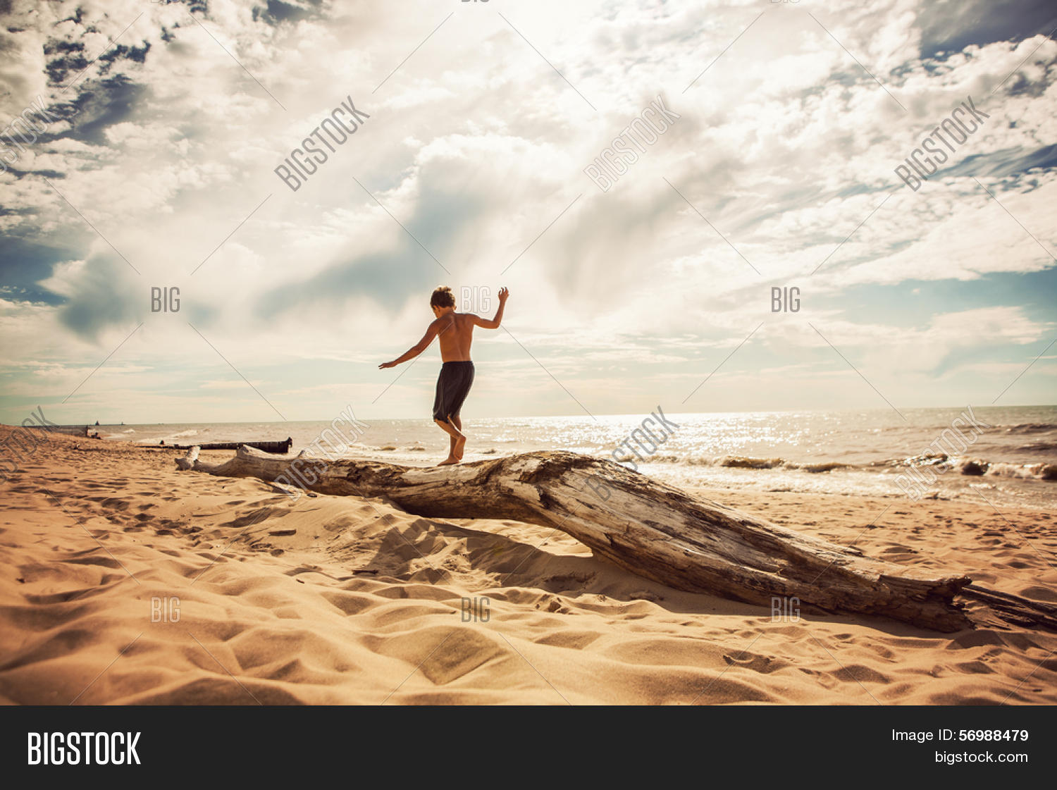 Boy Balancing On Image & Photo (Free Trial) | Bigstock