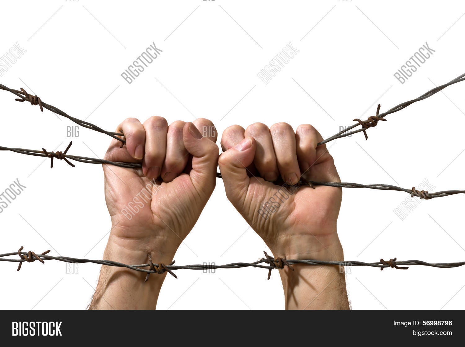 Hand Behind Barbed Image & Photo (Free Trial) | Bigstock