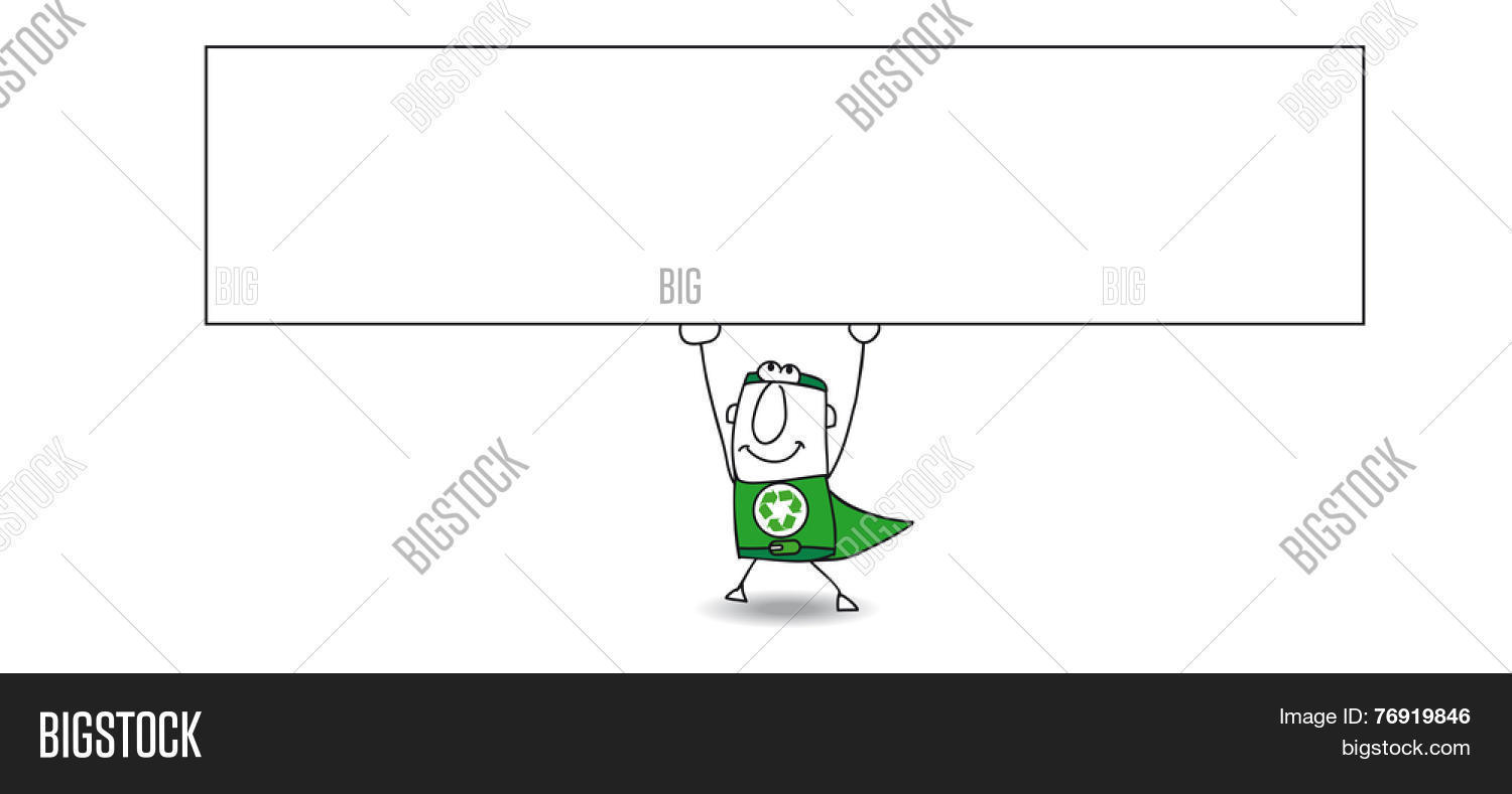 Super Recycling Man Vector & Photo (Free Trial) | Bigstock