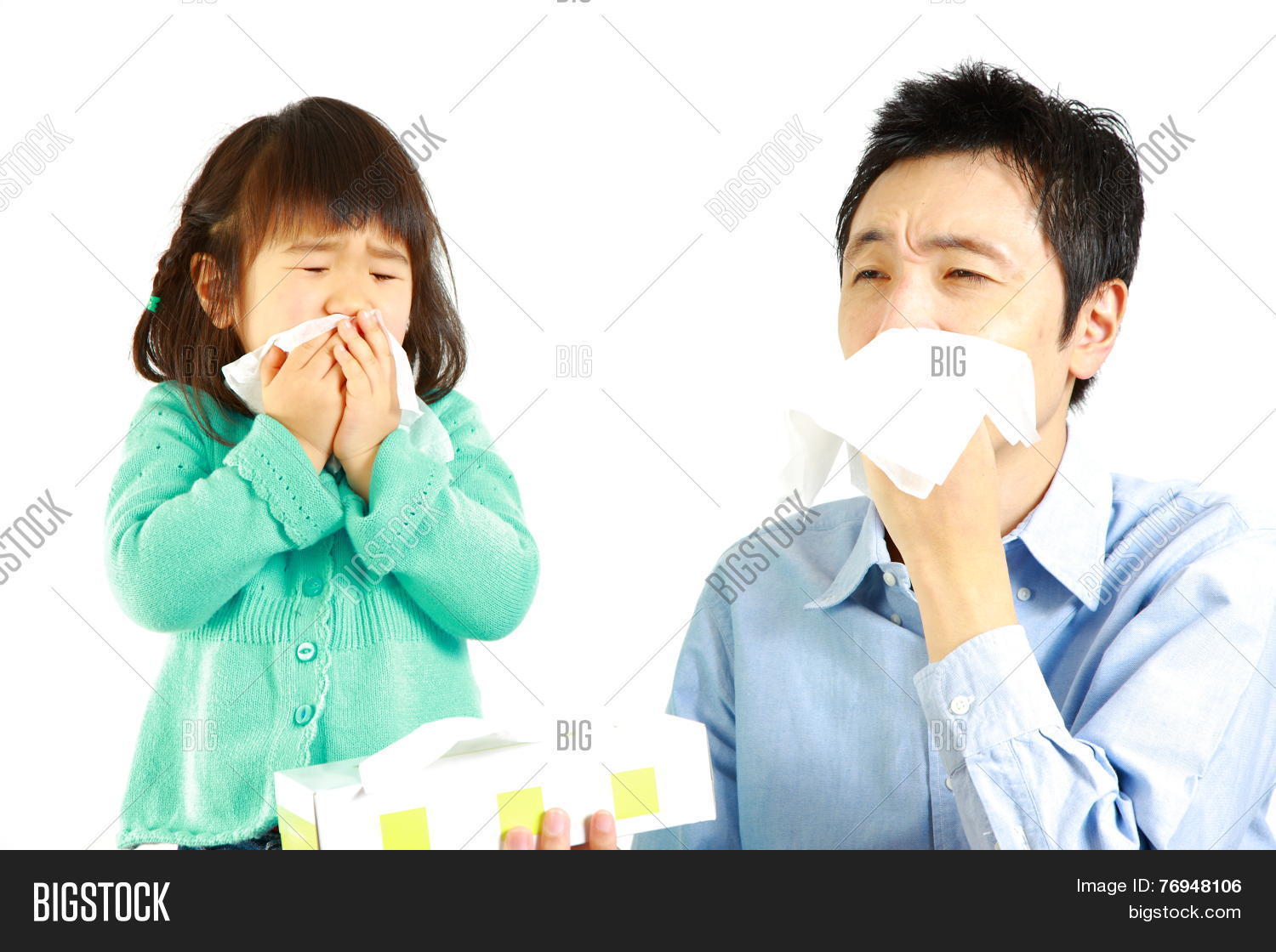 Sneezing Father Image & Photo (Free Trial) | Bigstock