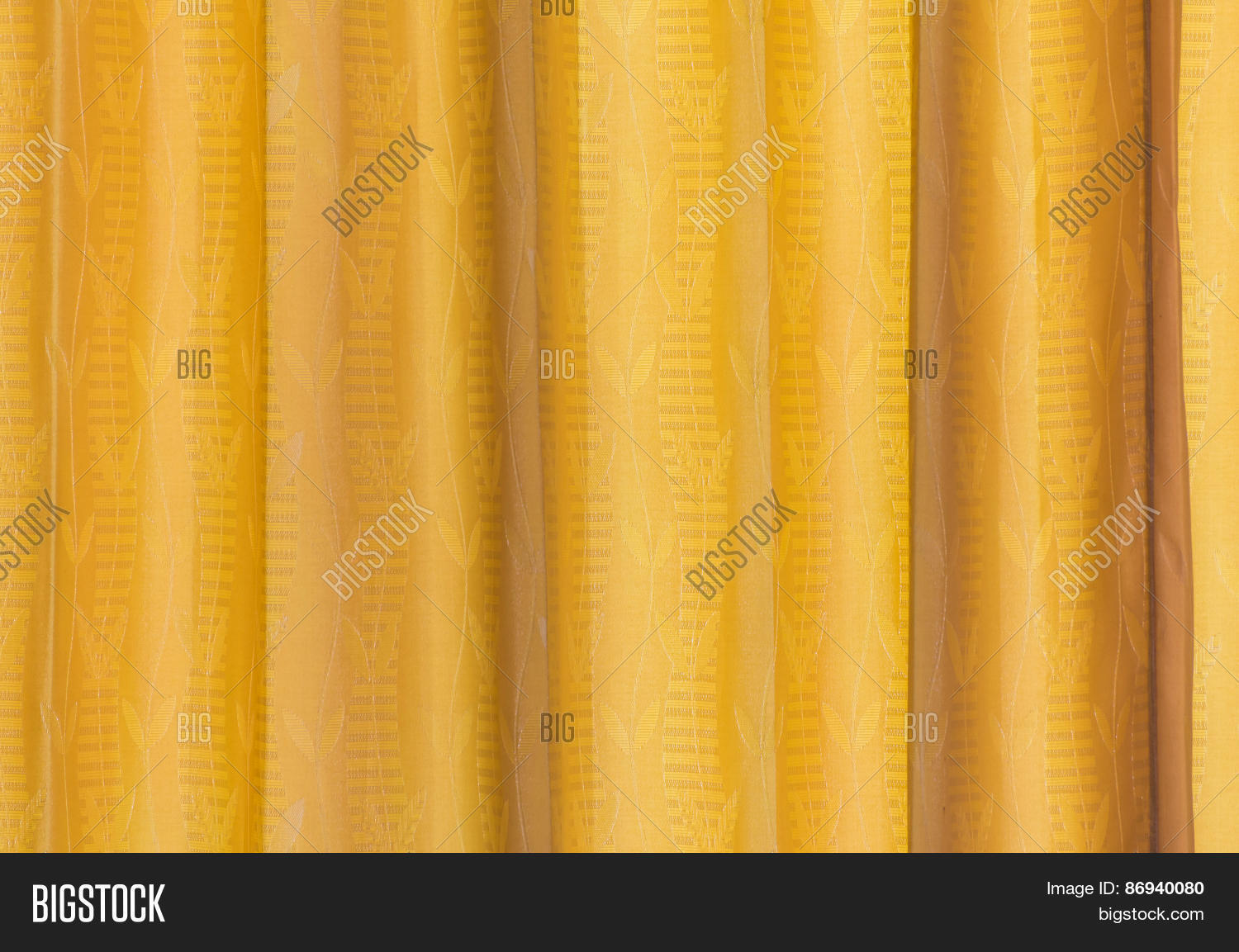Yellow Curtain Fabric Image & Photo (Free Trial) | Bigstock