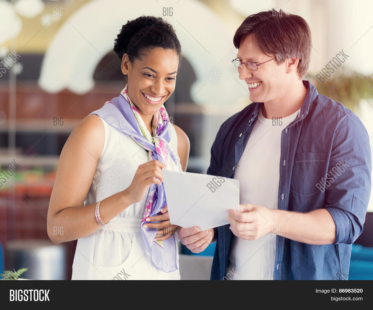 Two Collegues Standing Image & Photo (Free Trial) | Bigstock