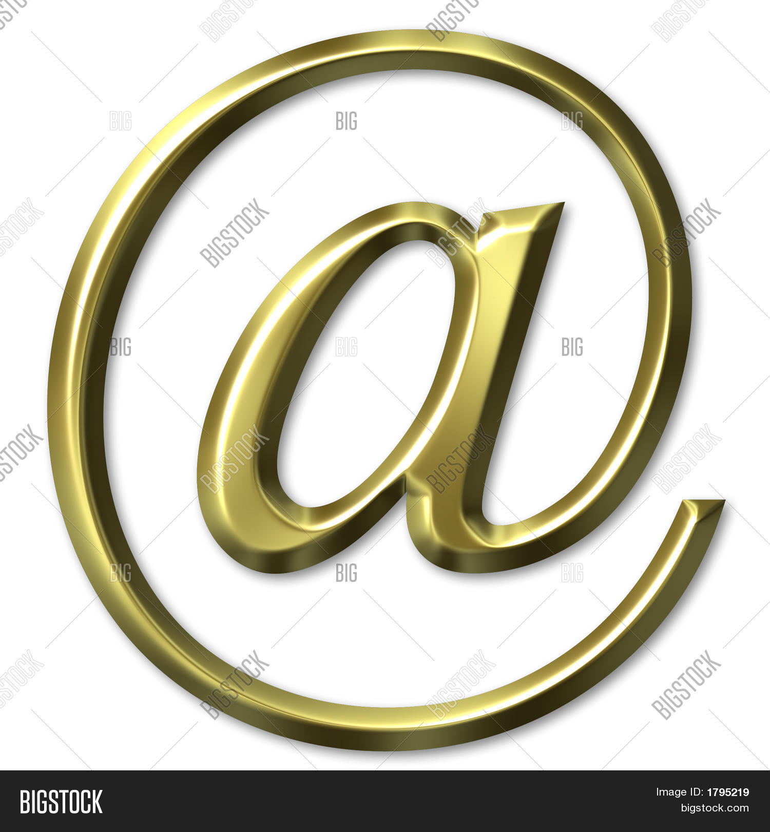3D Golden Email Symbol Image & Photo (Free Trial) | Bigstock