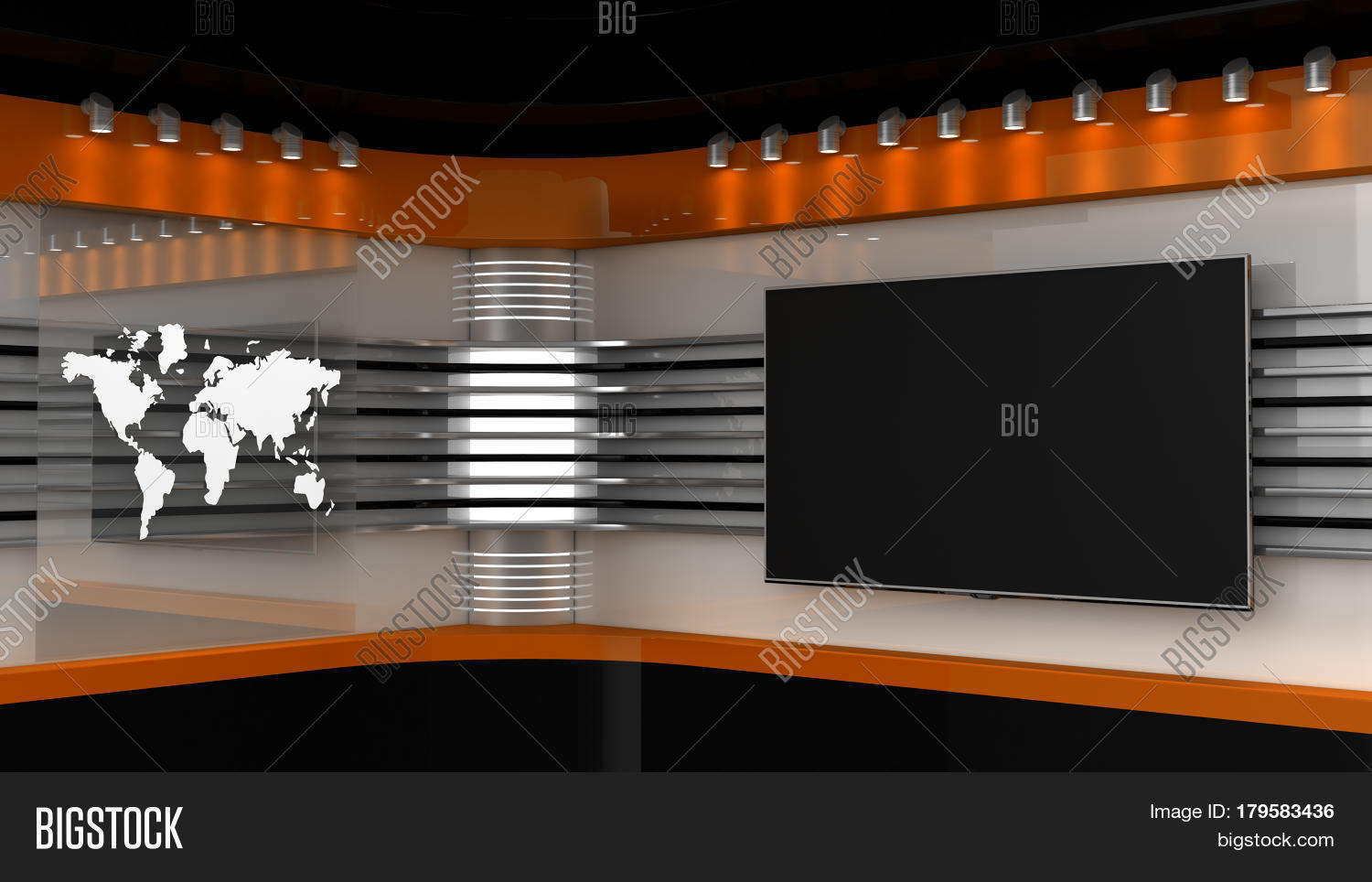 Tv Studio. Orange Image & Photo (Free Trial) | Bigstock