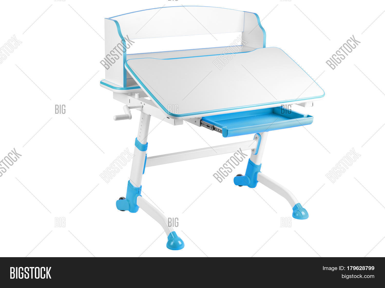 Blue School Desk Image & Photo (Free Trial) | Bigstock