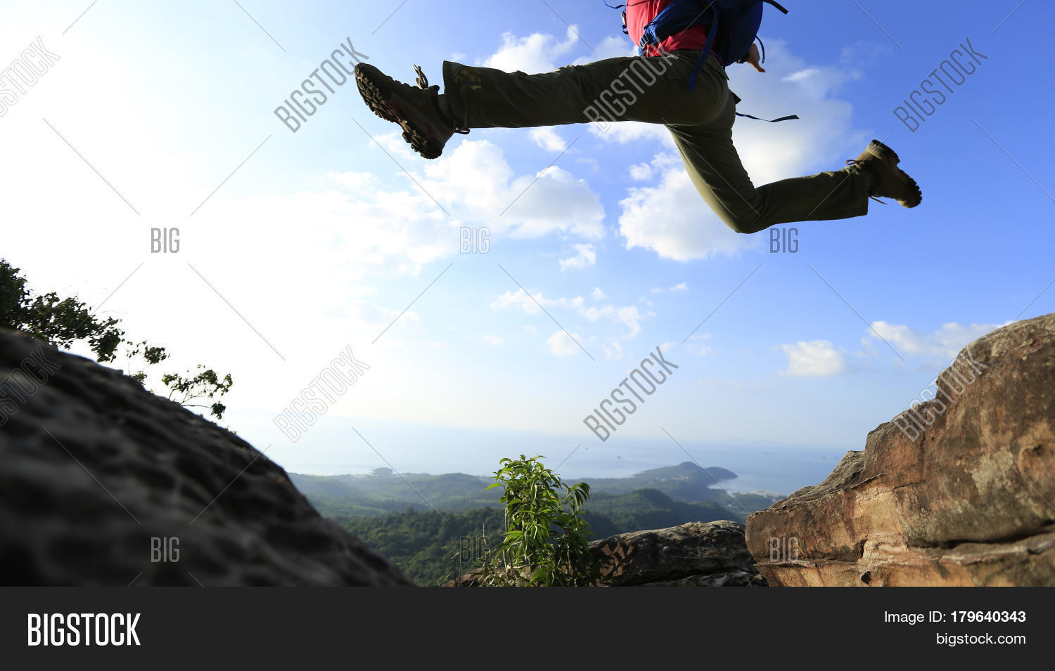 Jumping Over Precipice Image & Photo (Free Trial) | Bigstock