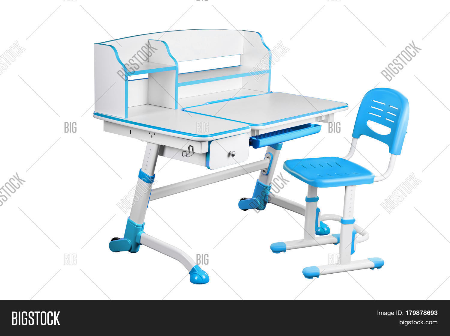 Blue School Desk Blue Image & Photo (Free Trial) | Bigstock